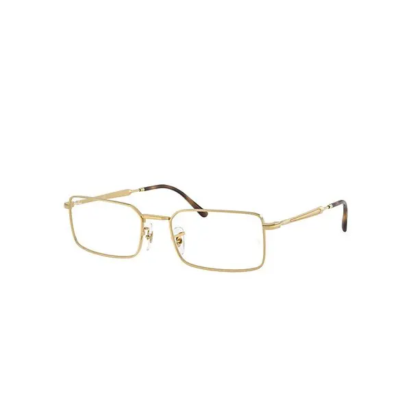 Ray-ban Rb6557 Optics Eyeglasses Frame Transparent Lenses Polarized - Gold