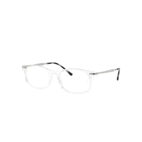 Ray-ban Rb7274 Optics Eyeglasses Frame Transparent Lenses Polarized - Silver
