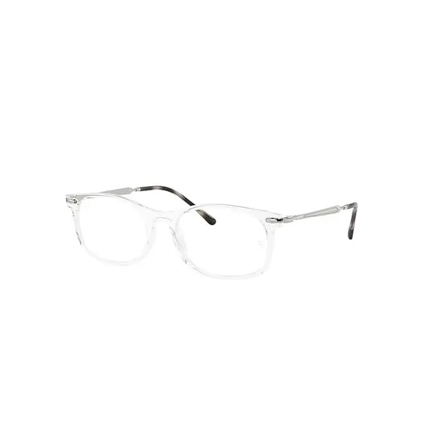 Ray-ban Rb7274 Optics Eyeglasses Frame Transparent Lenses Polarized - Silver