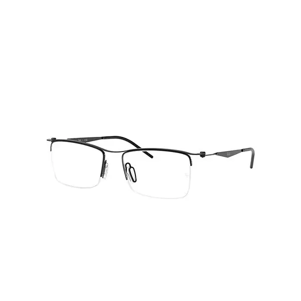Ray-ban Rb7554 Optics Eyeglasses Frame Transparent Lenses Polarized - Black