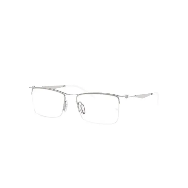 Ray-ban Rb7554 Optics Eyeglasses Frame Transparent Lenses Polarized - Silver
