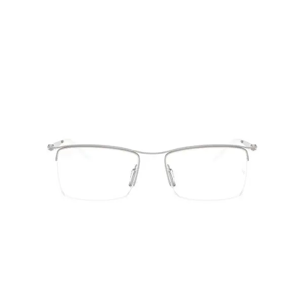 Ray-ban Rb7554 Optics Eyeglasses Frame Transparent Lenses Polarized - Silver