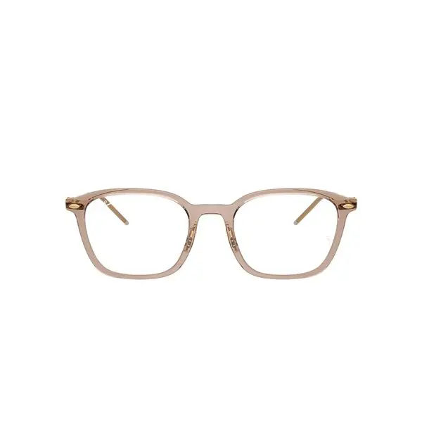 Ray-ban Rb7555 Optics Eyeglasses Frame Transparent Lenses Polarized - Gold