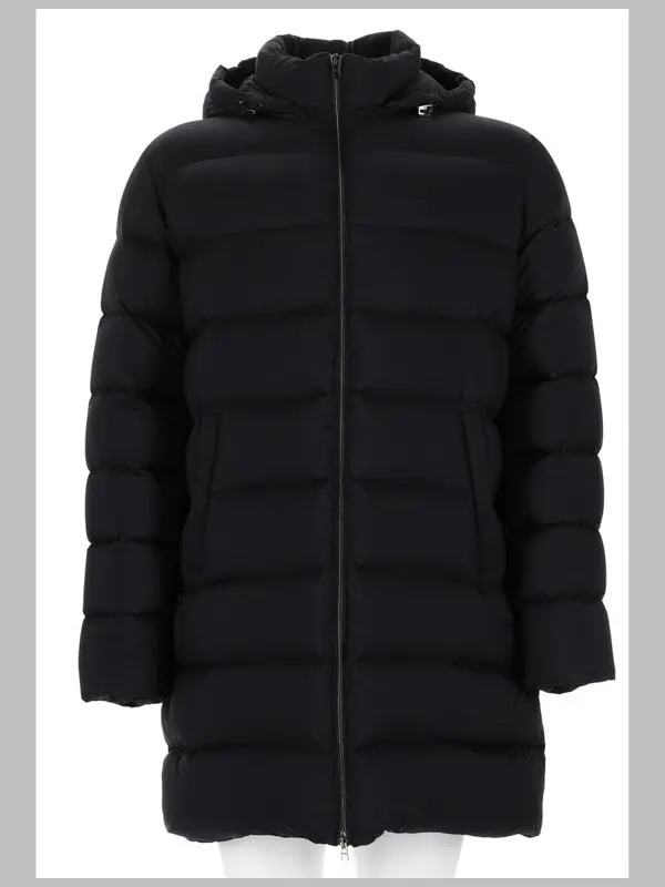 Herno Cappotto Imbottito Con Cappuccio - Black