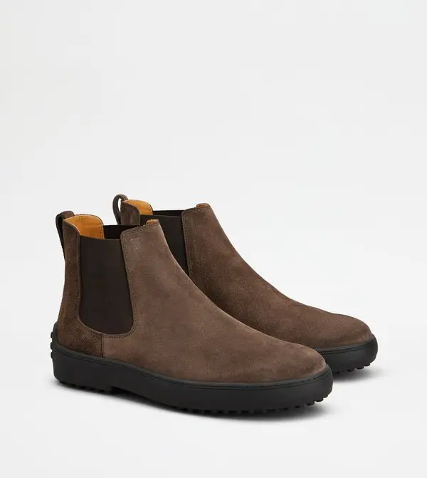 TOD'S Winter Gommino Chelsea Boots In Suede