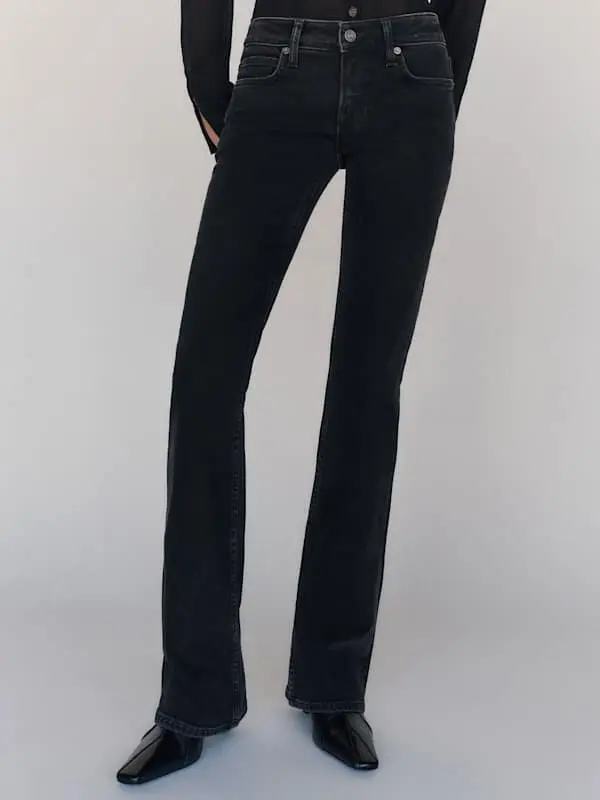 REFORMATION Noah Super Stretch Low Rise Bootcut Jeans Denim