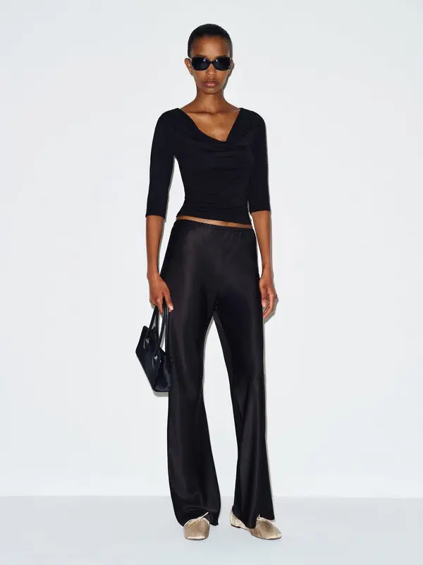 REFORMATION Giselle Knit Top - Black