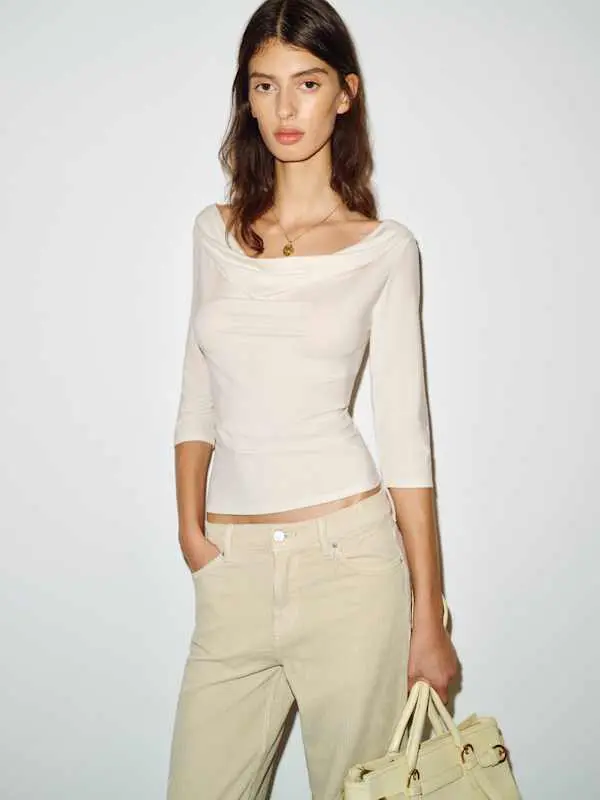 REFORMATION Giselle Knit Top - Ivory