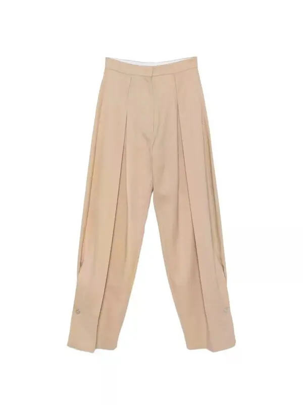 Sportmax Pleated Wide-leg Tailored Trousers - Neutrals