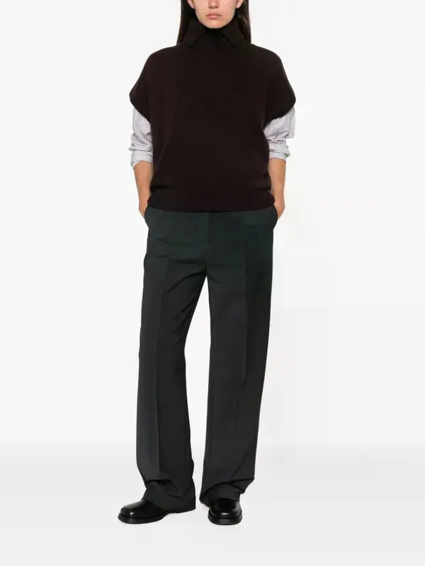 NICHOLSON & NICHOLSON Puff Ribbed-knit Roll-neck Sweater