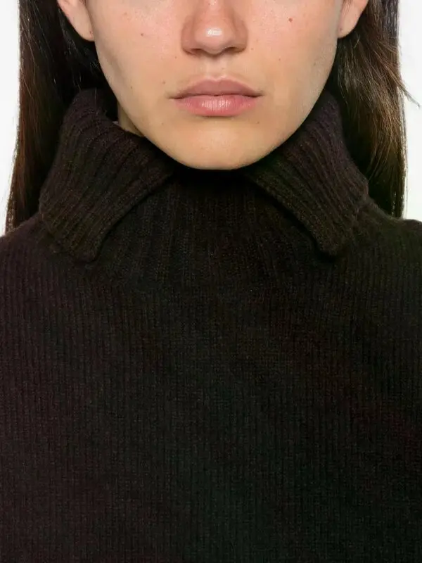 NICHOLSON & NICHOLSON Puff Ribbed-knit Roll-neck Sweater