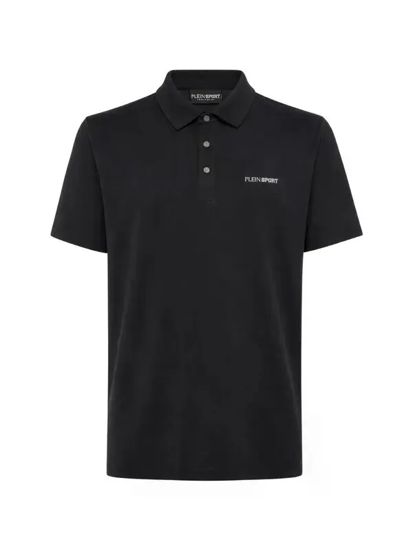 PLEIN SPORT Logo-print Polo Shirt - Black