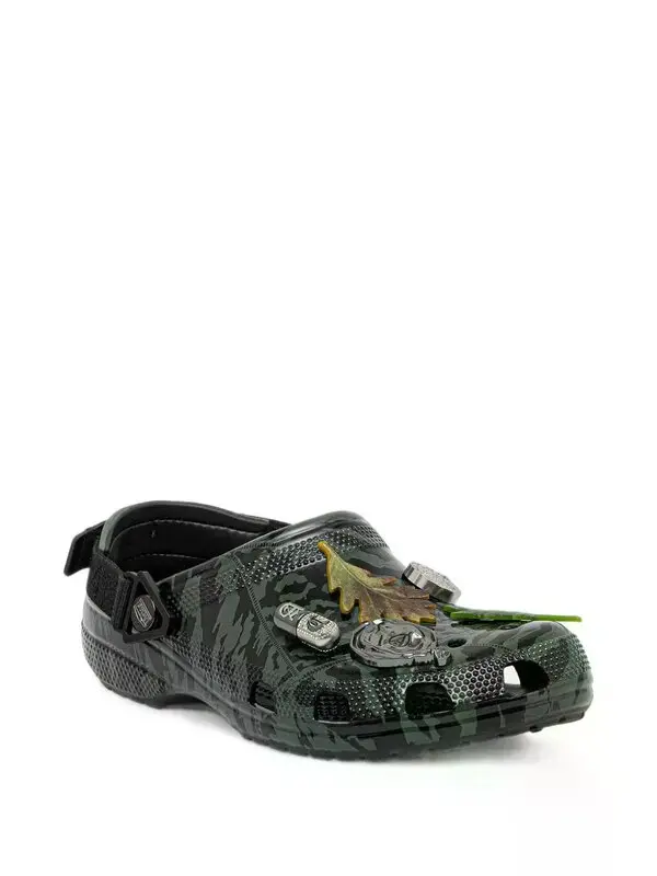 CROCS X Aries Arise Classic Camo-print Jibbitz™-embellished Mules