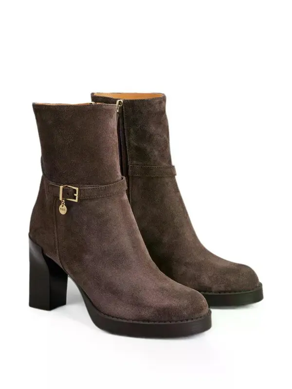 TOD'S Buckle-detail Gomma Ankle Boots - Brown