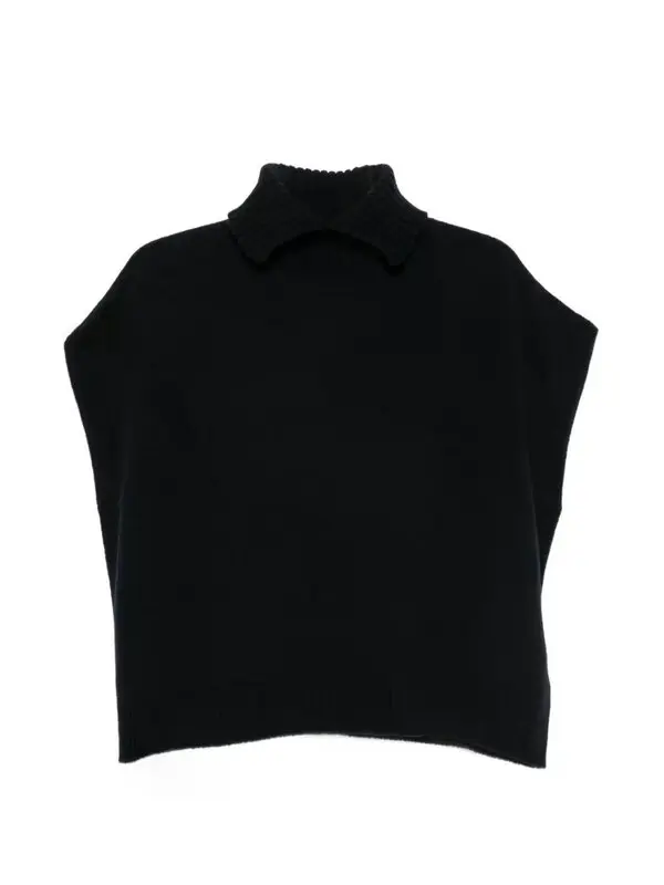 NICHOLSON & NICHOLSON Puff Ribbed-collar Sleeveless Sweater