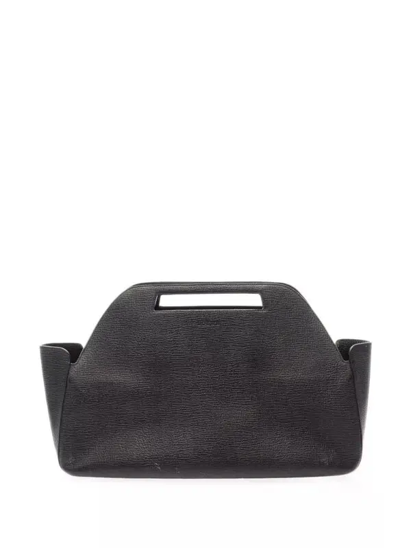 Loewe 2010s Cut-out Leather Clutch Bag - Black