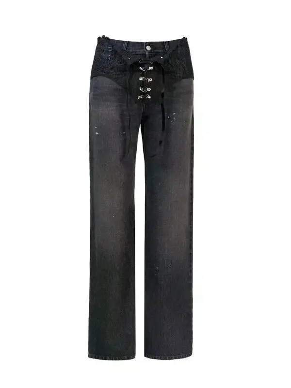 SEEN USERS Lace Craft Wide-leg Jeans