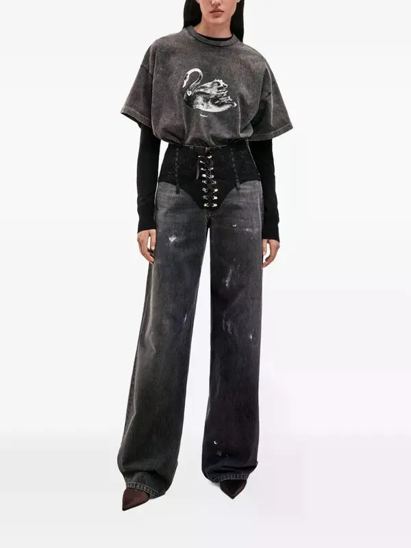 SEEN USERS Lace Craft Wide-leg Jeans