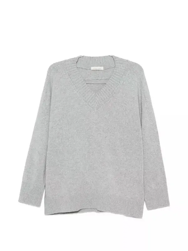 Liviana Conti V-neck Knitted Sweater - Grey