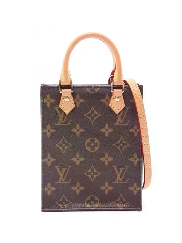 LOUIS VUITTON 2020 Monogram Petite Sac Plat Tote Bag - Brown