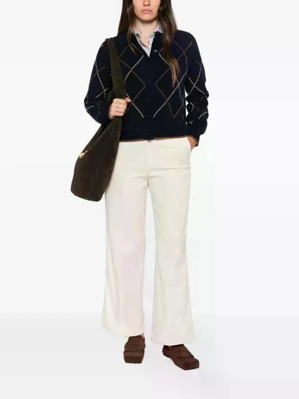MOISMONT Argyle-pattern Cardigan