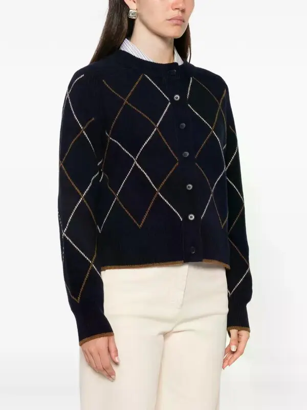 MOISMONT Argyle-pattern Cardigan
