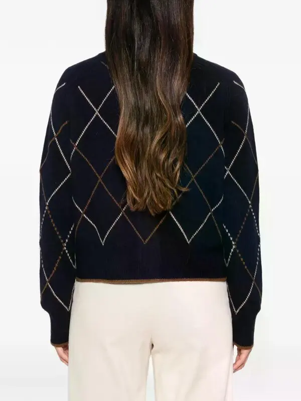 MOISMONT Argyle-pattern Cardigan