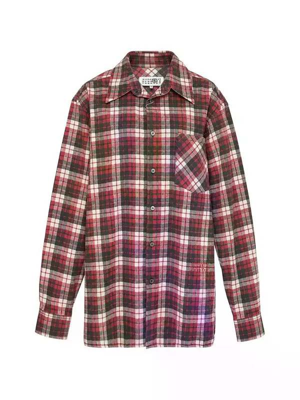 MAISON MARGIELA Logo Embroidery Shirt - Red