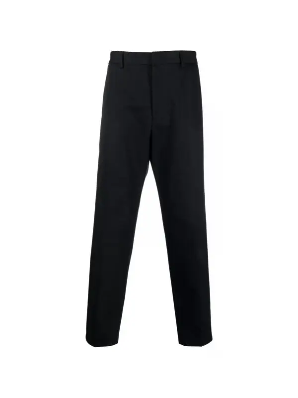 JIL SANDER Straight-leg Cotton Trousers - Black
