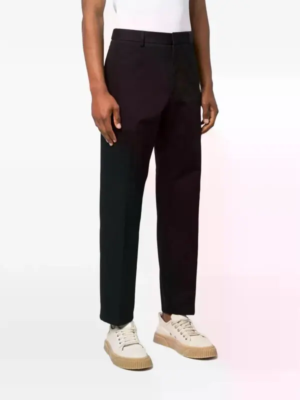 JIL SANDER Straight-leg Cotton Trousers - Black