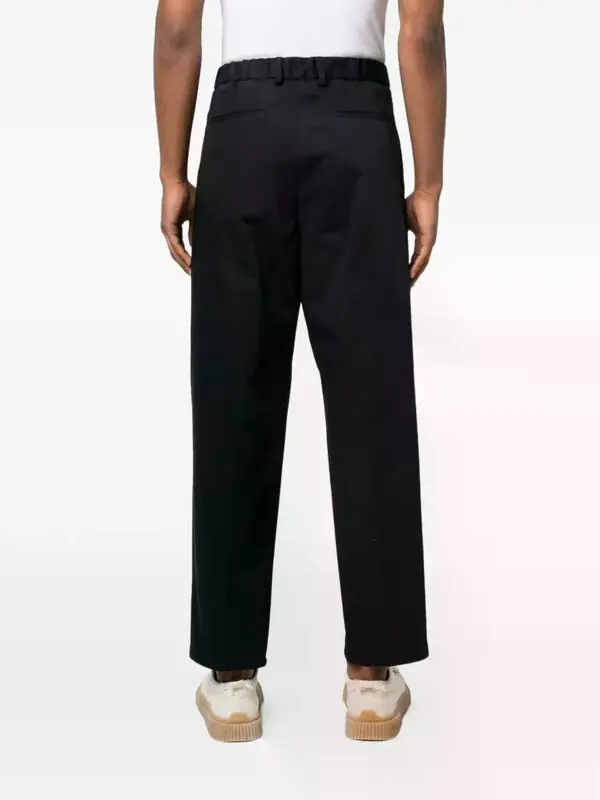 JIL SANDER Straight-leg Cotton Trousers - Black