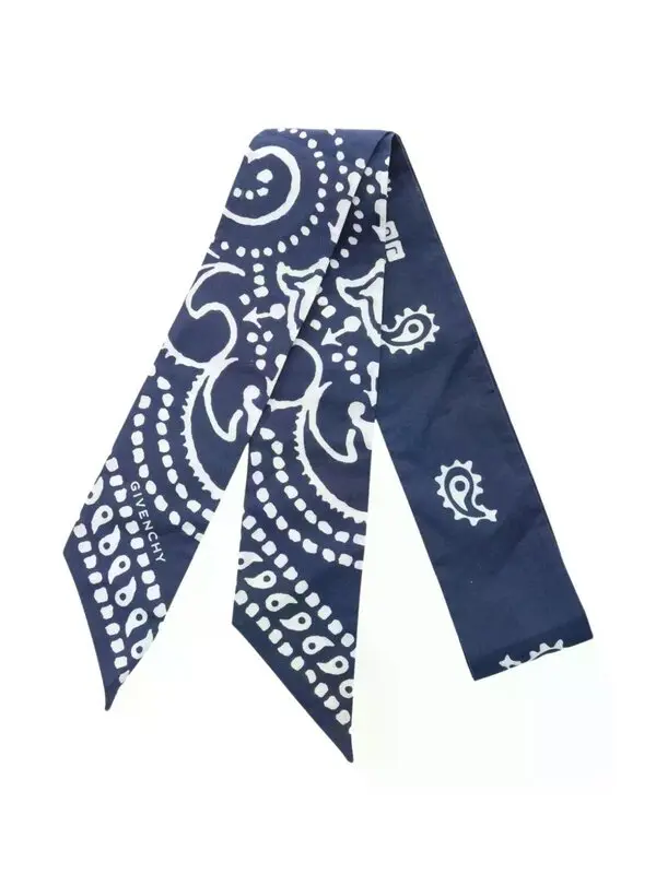 Givenchy Bandana Ribbon Scarf - Blue