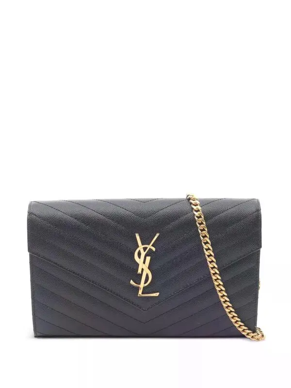 Saint Laurent 2020s Monogram Wallet - Black