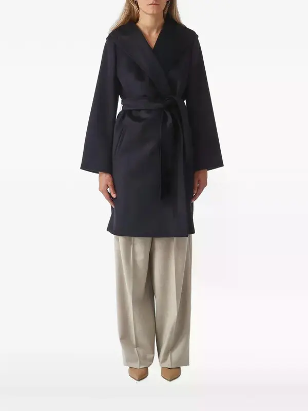 Max Mara Hooded Belted Coat