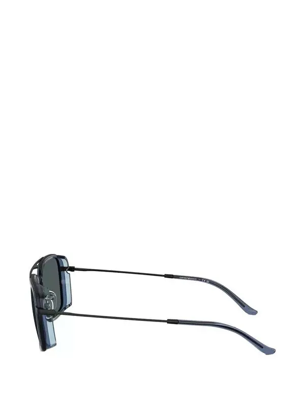 Emporio Armani Double-bridge Rectangle-frame Sunglasses