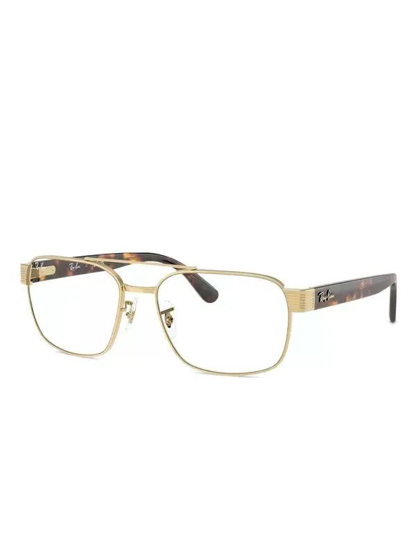 Ray-ban Rx3751v Rectangle Glasses - Brown