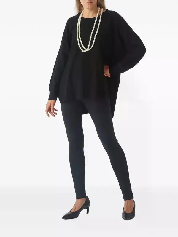MEIMEIJ Stepped-hem Boat-neck Sweater