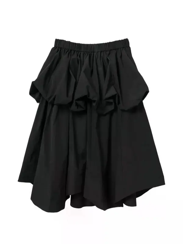 Noir Kei Ninomiya Gathered Midi Skirt - Black