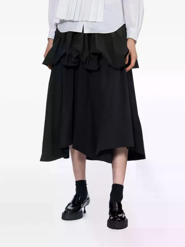 Noir Kei Ninomiya Gathered Midi Skirt