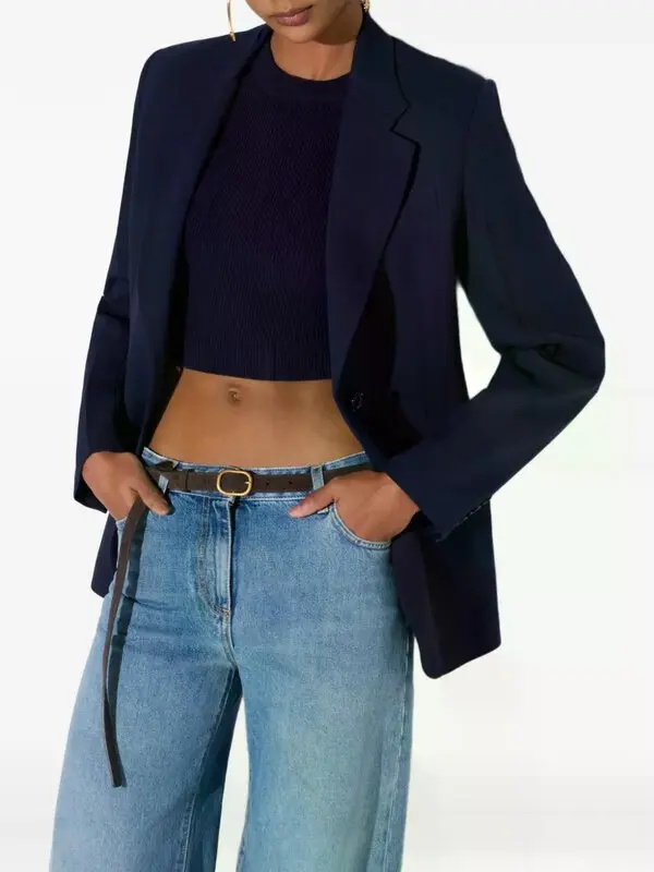 Elisabetta Franchi Single-breasted Gabardine Jacket