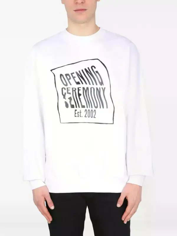 Opening Ceremony Logo-embroidered Sweatshirt - White