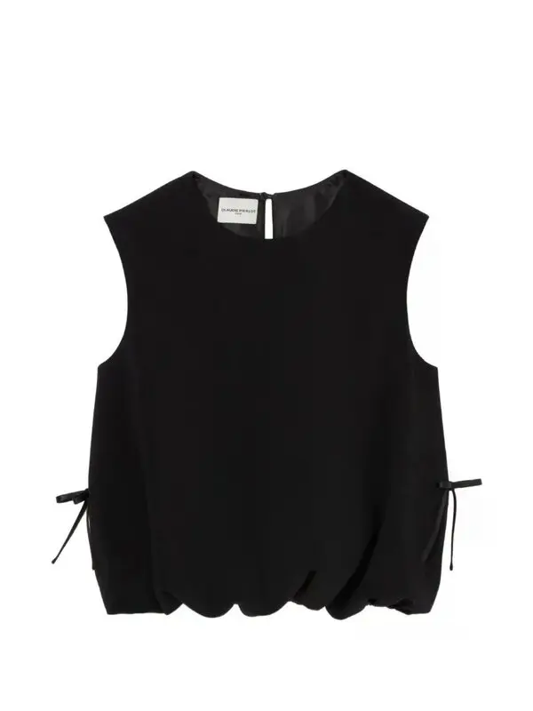 Claudie Pierlot Bow-detail Sleeveless Top - Black