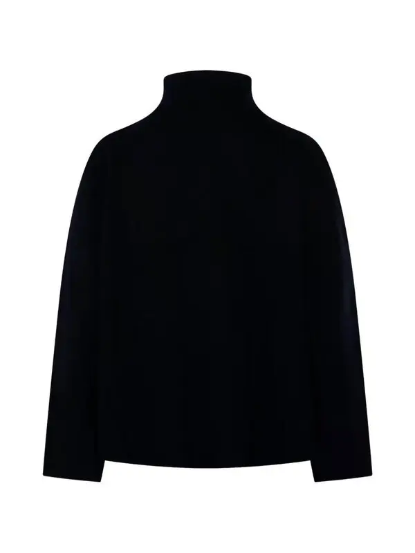 ALLUDE High-neck Dropped-shoulder Sweater