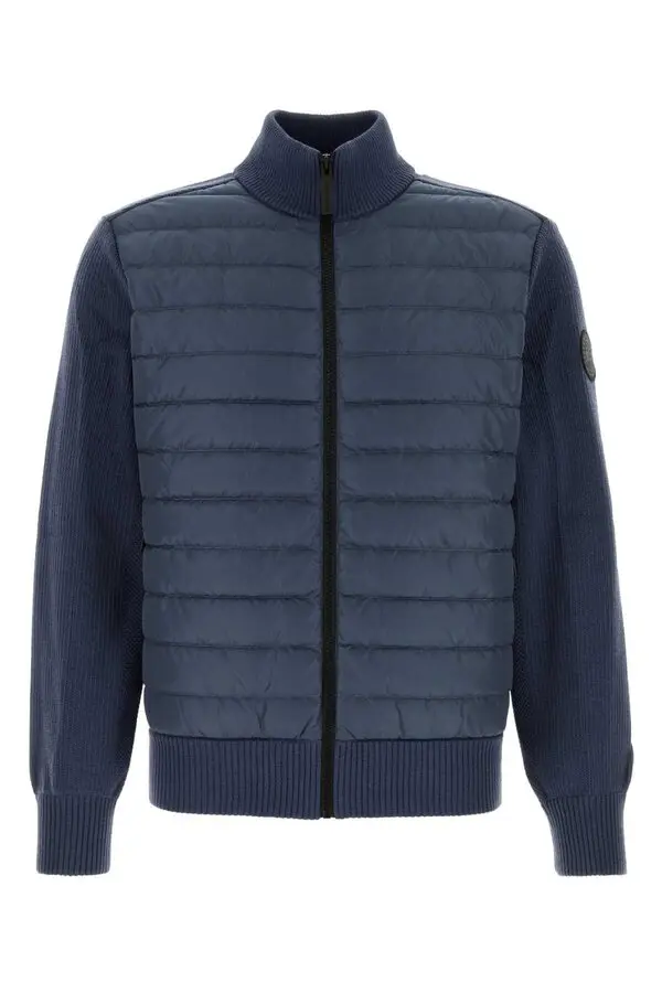 Canada Goose Knit And Nylon Hybridge Jacket - Blue