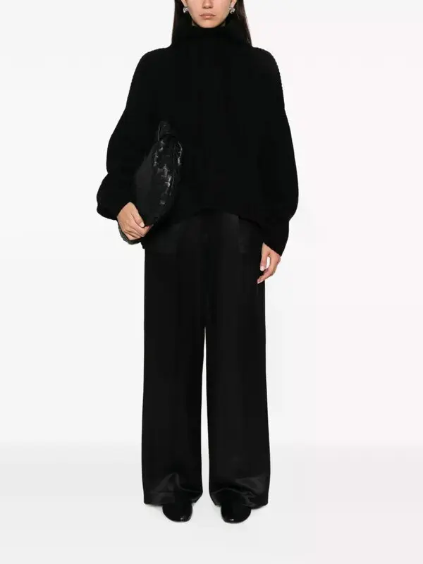 Liviana Conti Ribbed-knit Roll-neck Sweater - Black