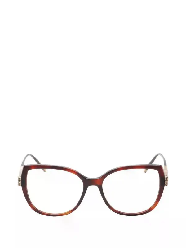 Chopard Tortoiseshell-effect Cat-eye Glasses - Brown