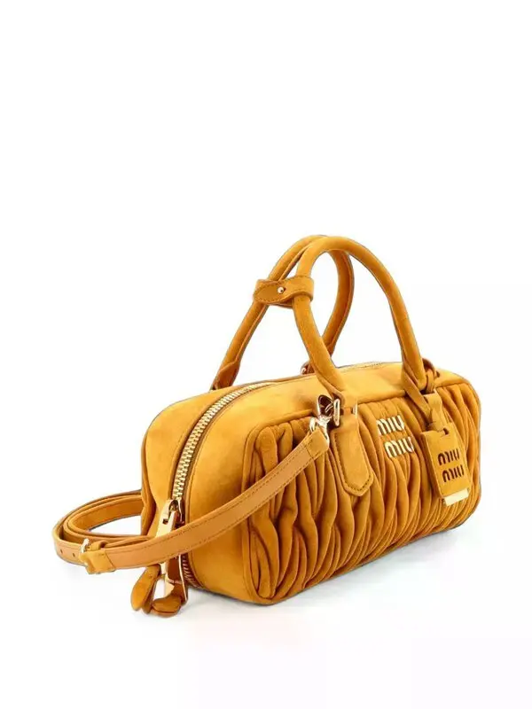 Miu Miu Arcadie Top Handle Bag Matelasse Leather Large Satchel