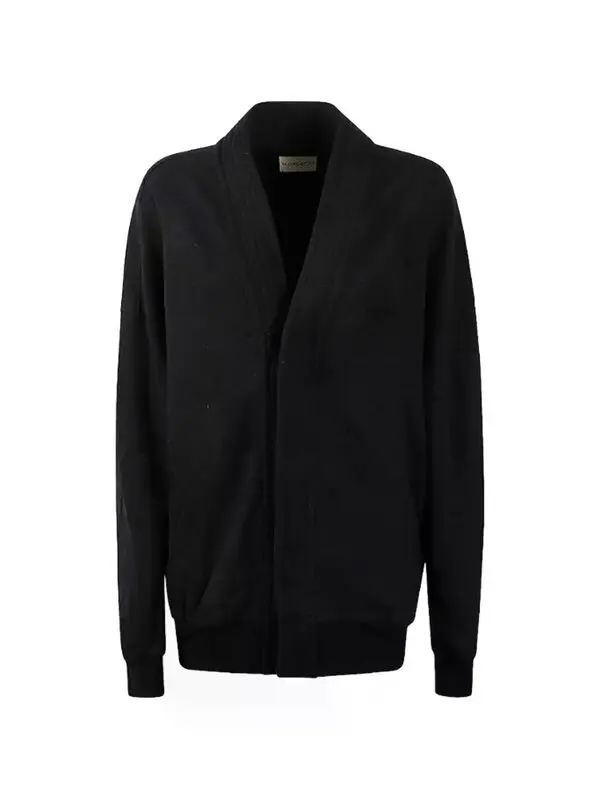 MORDECAI Stripe-detail Shawl-collar Cardigan - Black