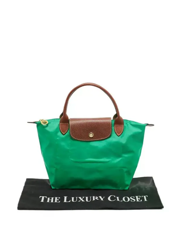 Longchamp Small Le Pliage Leather-trim Tote Bag