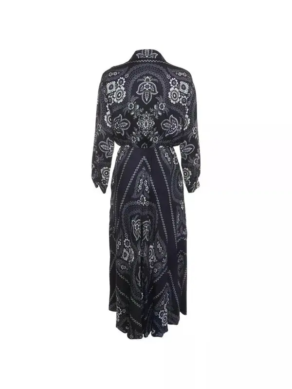 Maje Bandana-print Maxi Shirt-dress